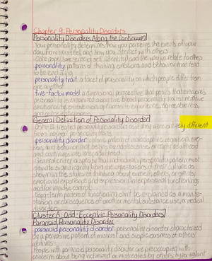 Abnormal Psych Ch 6 Notes - PSY 241 - Studocu