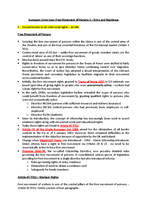 Lecture 3 Handout with notes - Lecture III Article 267 EU Law Main ...