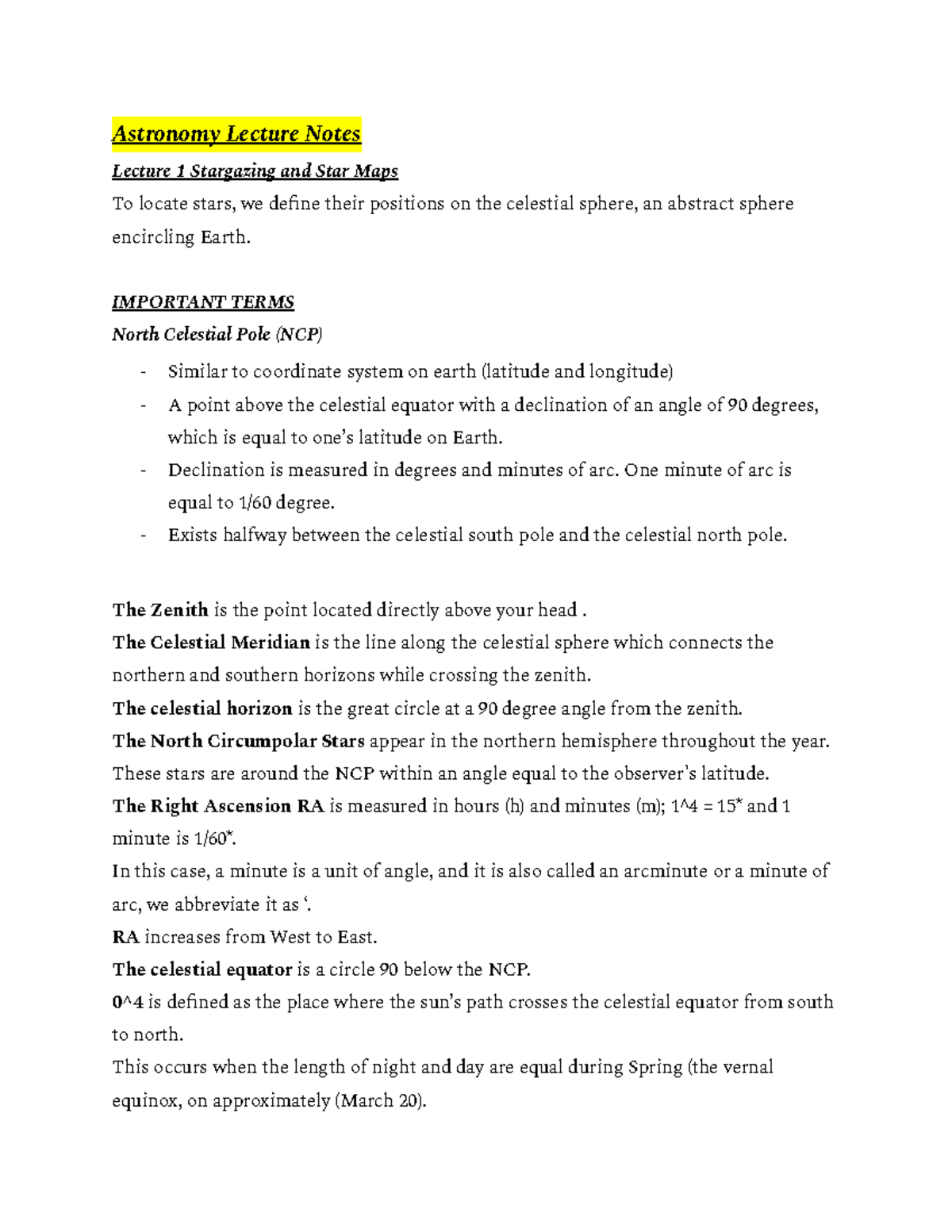 Astronomy Notebook - These are the notes I've written throughout the ...