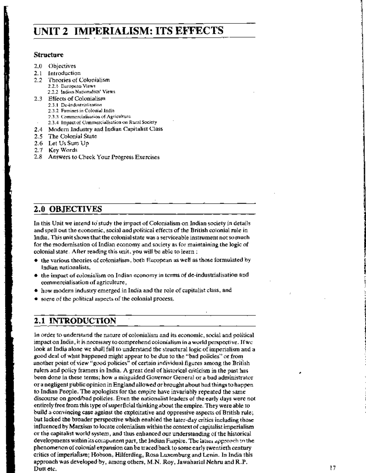Unit-2 Imperialism - ITS Effects - UNIT 2 IMPERIALISM: ITS EFFECTS ...