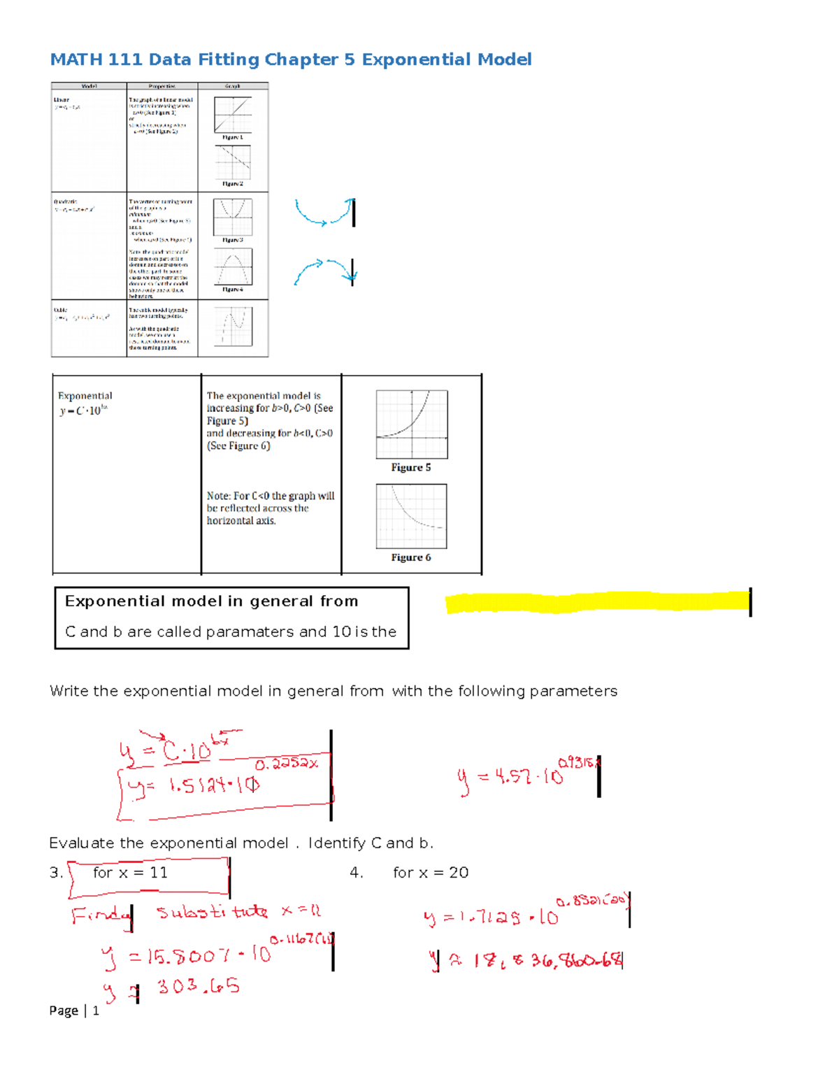 Data Fitting Chapter 5 completed notes - MATH 111 Data Fitting Chapter ...