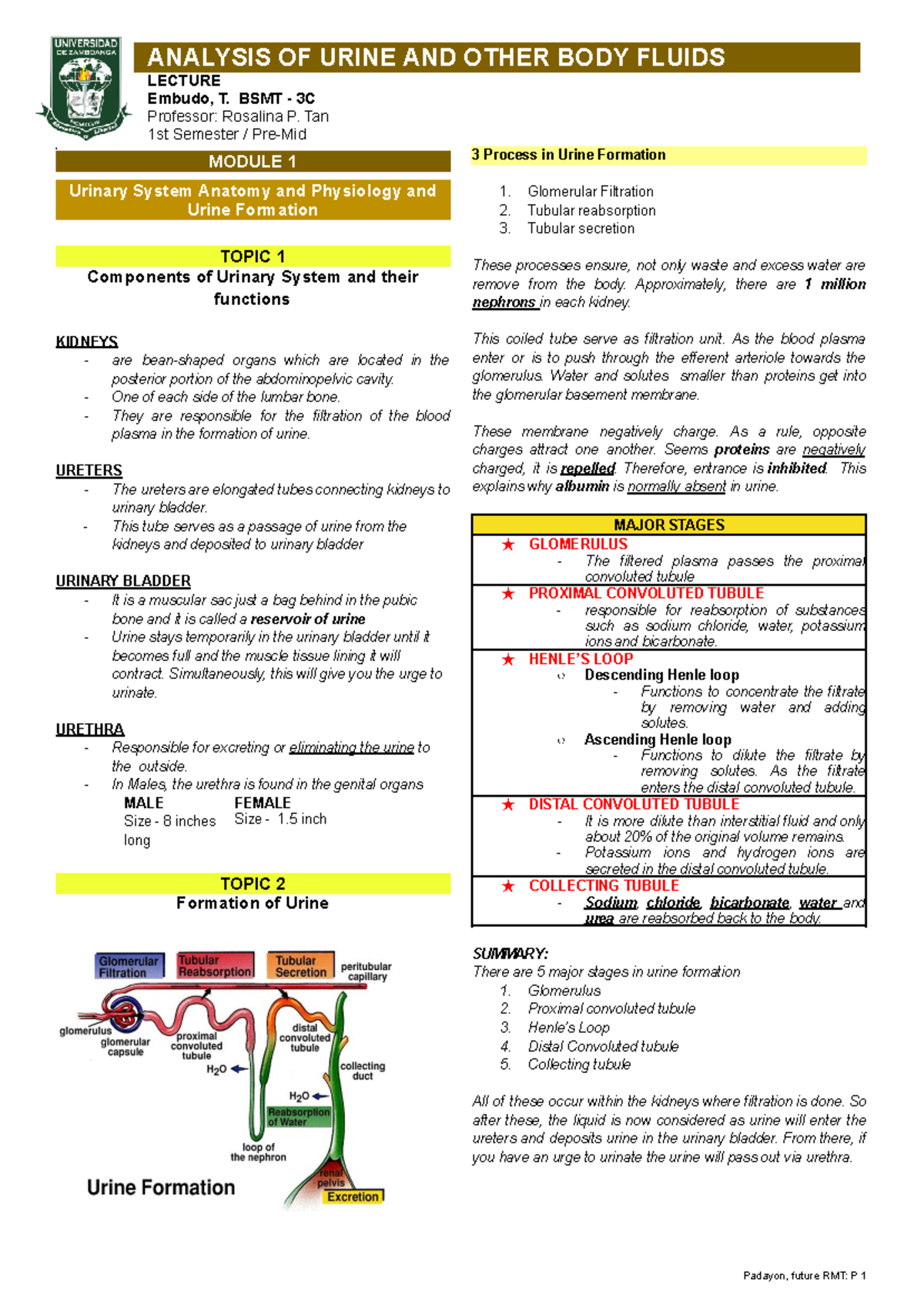 Pre-mid AUBF - Reviewer - LECTURE Embudo, T. BSMT - 3C Professor ...