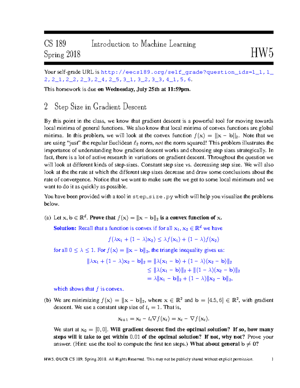 Hw05-sol - hw5 solution. - CS 189 Spring 2018 Introduction to Machine Learning HW5 Your self ...