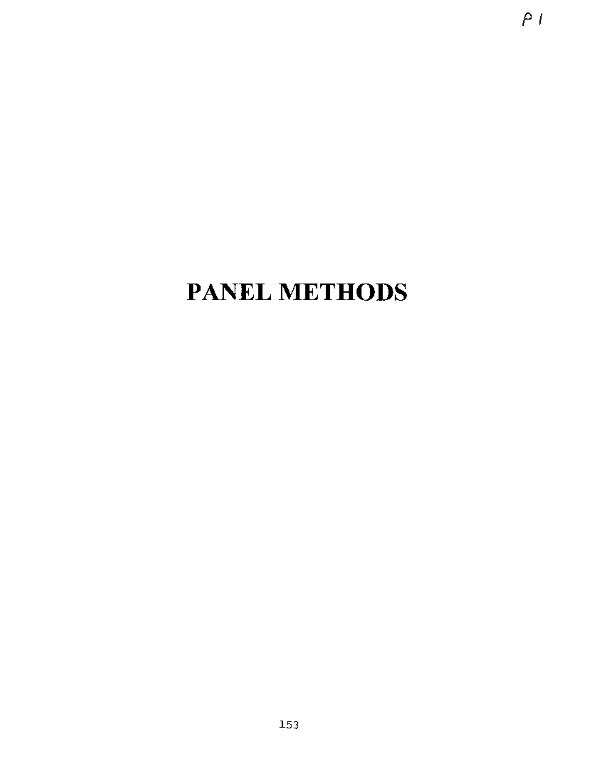 Panel methods - Lecture notes 1 - MATHS3019 - Studocu