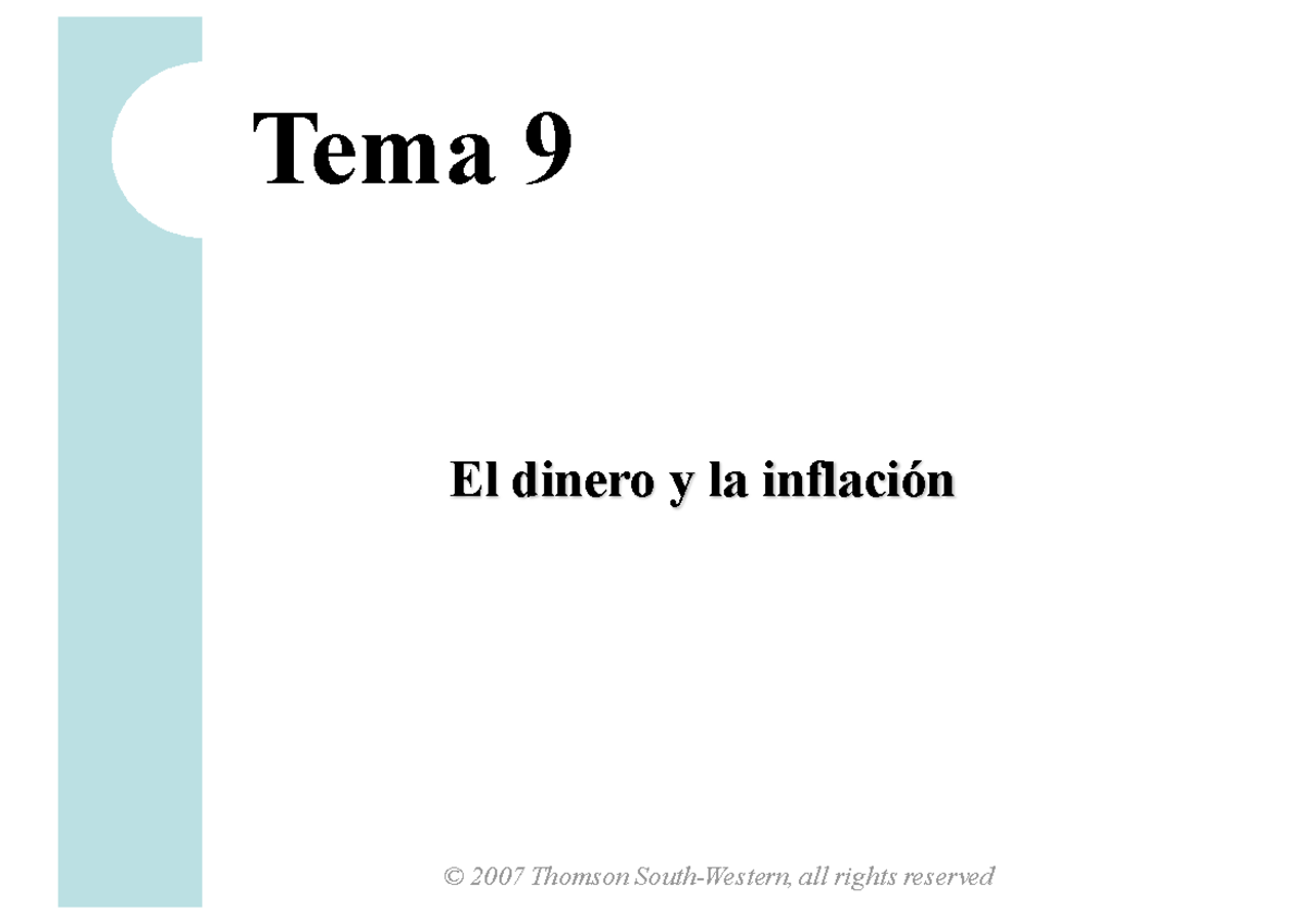 Tema 9 teoria economica (ADE 1) - © 2007 Thomson South-We s t e r n , a ...