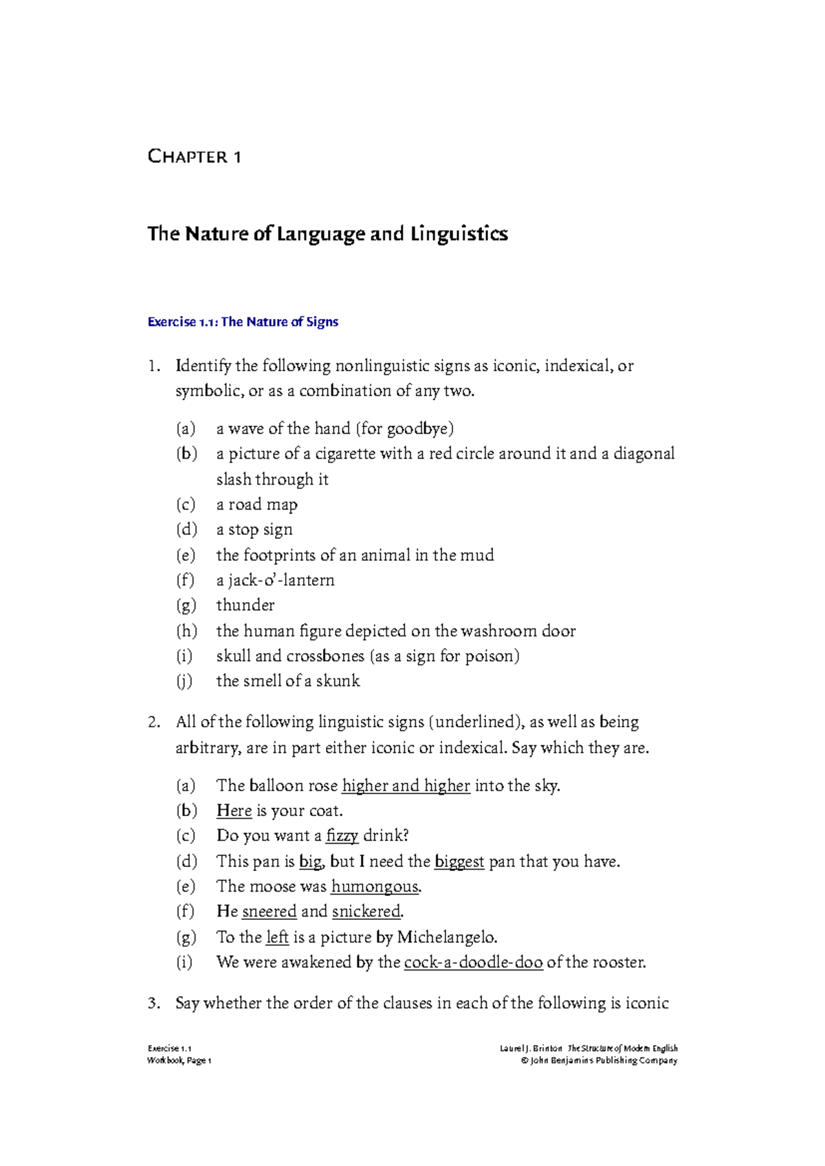 Intro to Linguistics - class 2