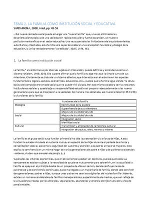 Tema 2 - La familia como comunidad de personas (Leandro) - Tema 2 ...