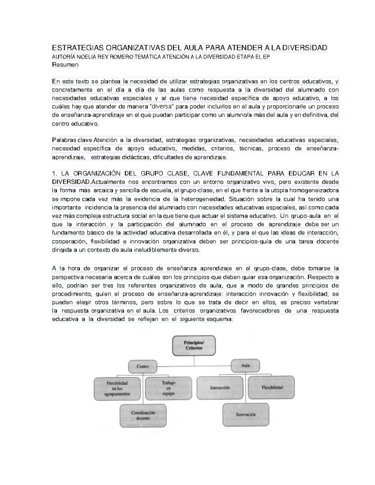 2. Estrategias organizativas de aula. Propuestas para atender la ...
