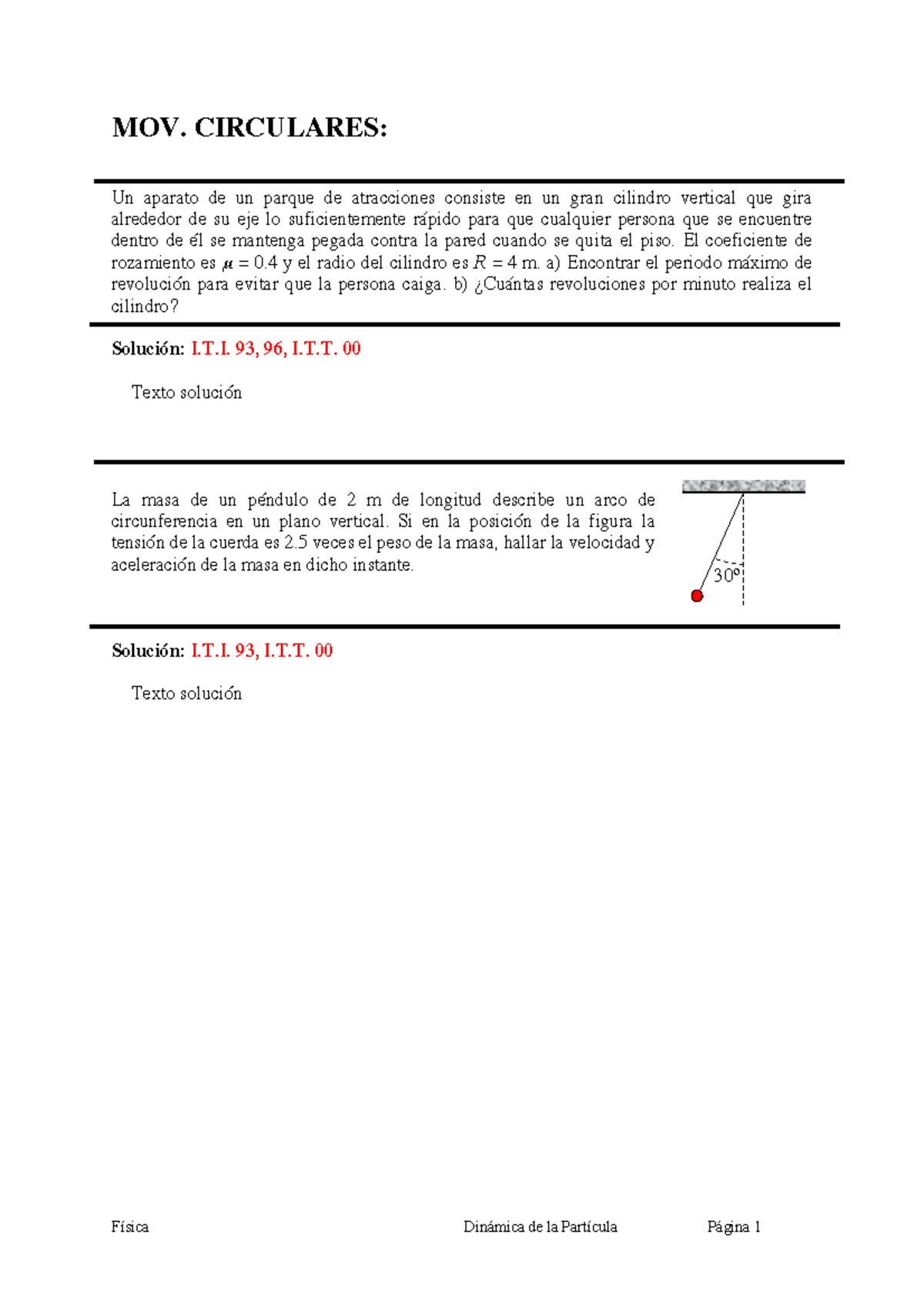 Movimientos circulares - MOV. CIRCULARES: Un aparato de un parque de ...