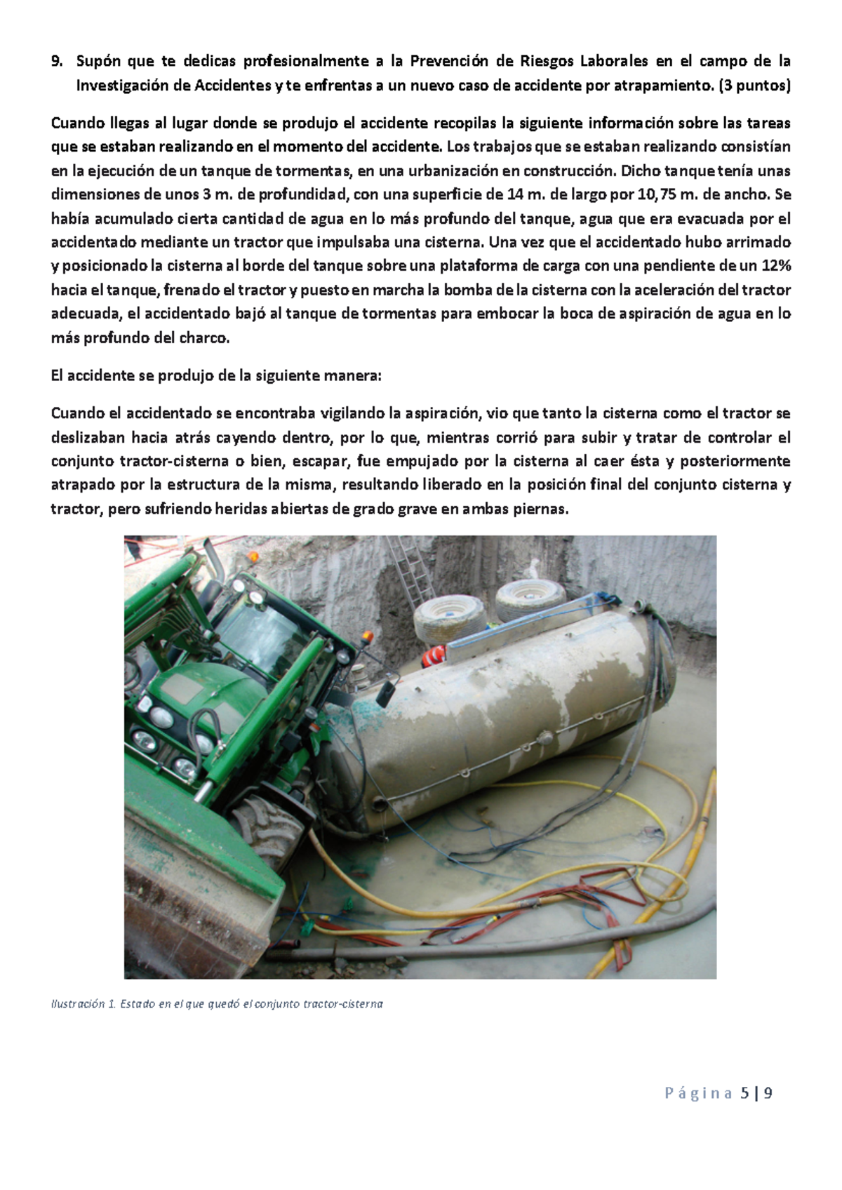 Caída Tractor Tanque Tormentas - P á g i n a 5 | 9 9. Supón que te ...