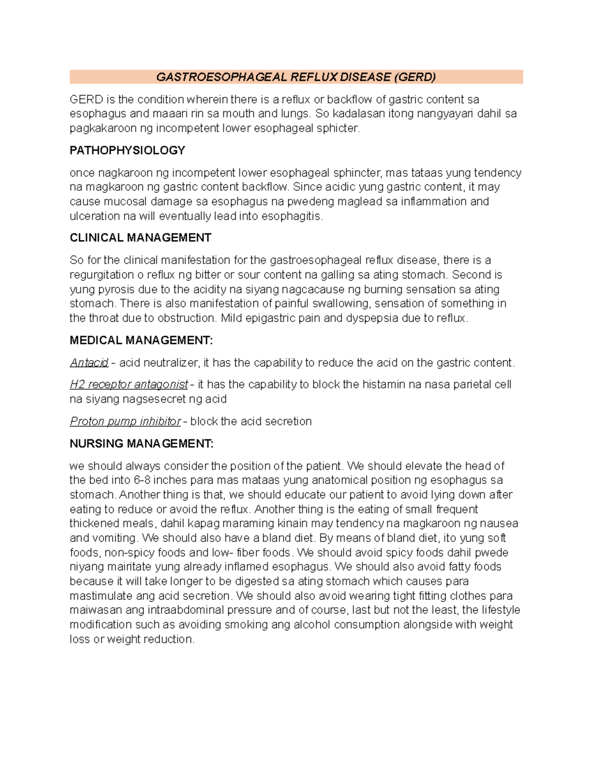 Gastroesophageal- Reflux- Disease - GASTROESOPHAGEAL REFLUX DISEASE ...