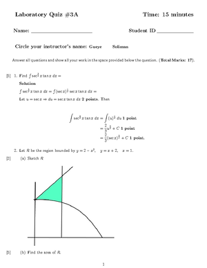 1700tutorial-4 - tutorial 4 - Math 1700 Tutorial 4: Integrals of Symmetric Functions, Net Change ...