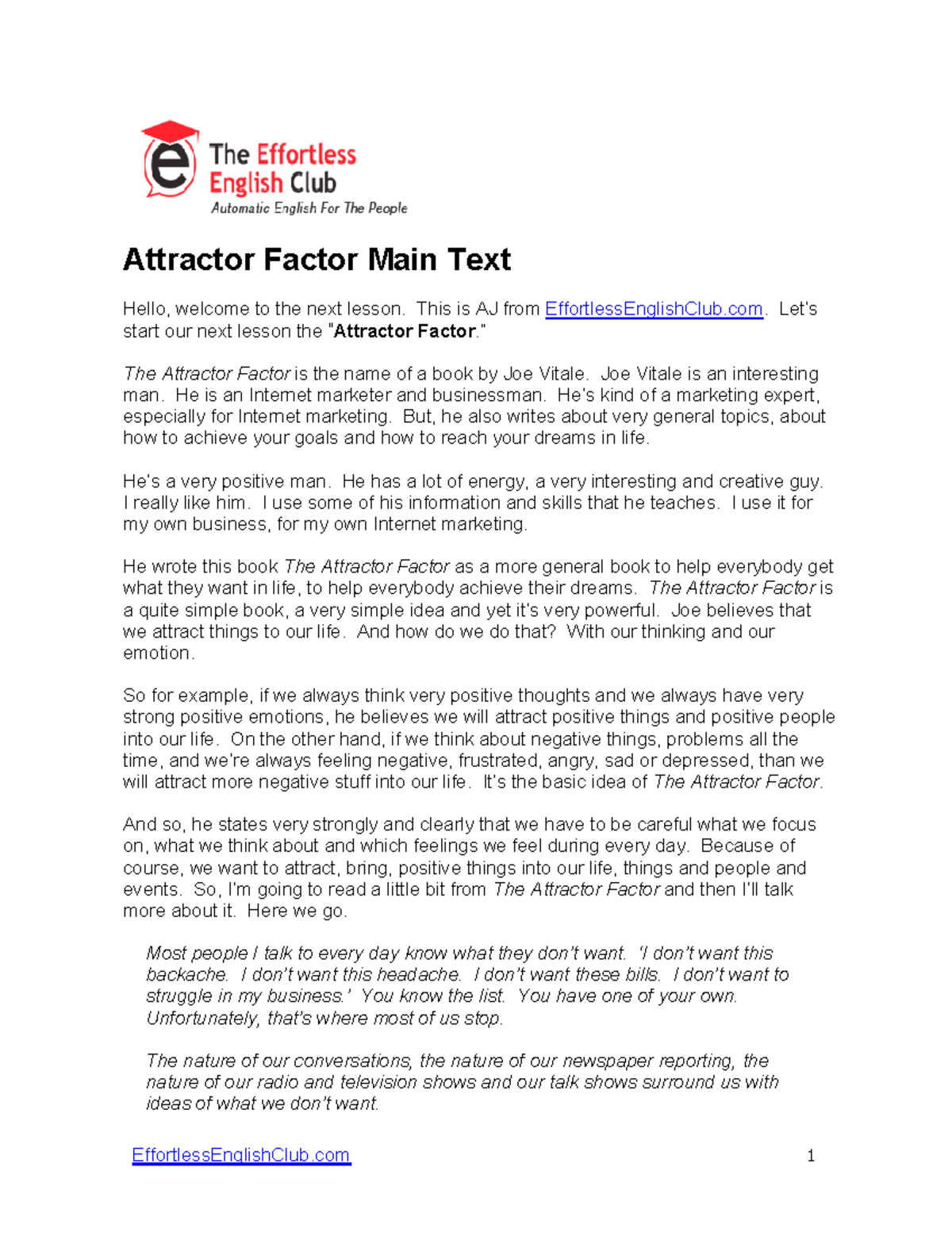 Attractor Factor Main Text - Attractor Factor Main Text Hello, welcome ...