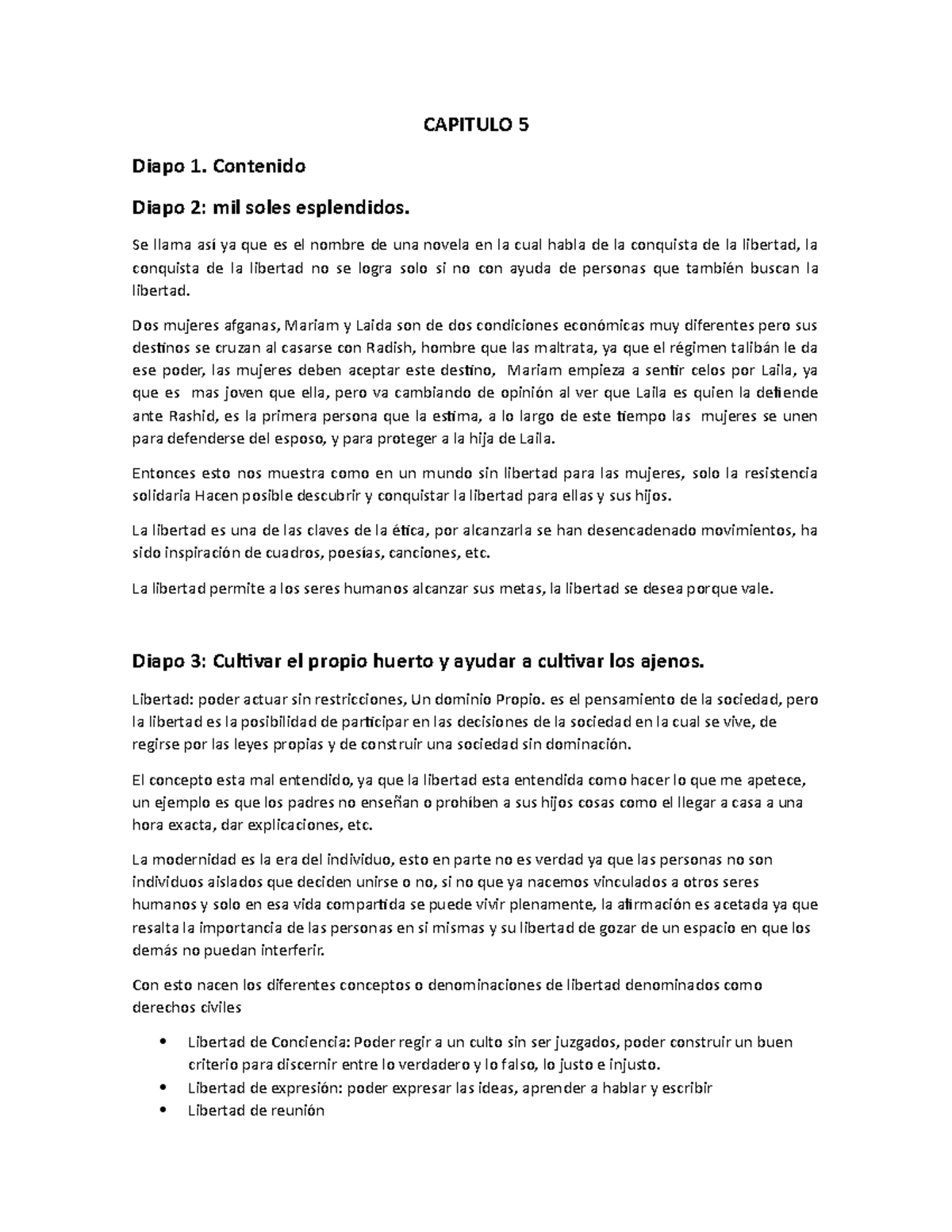 Capitulo 5 Libro Grupo 4 - CAPITULO 5 Diapo 1. Contenido Diapo 2: mil soles esplendidos. Se ...