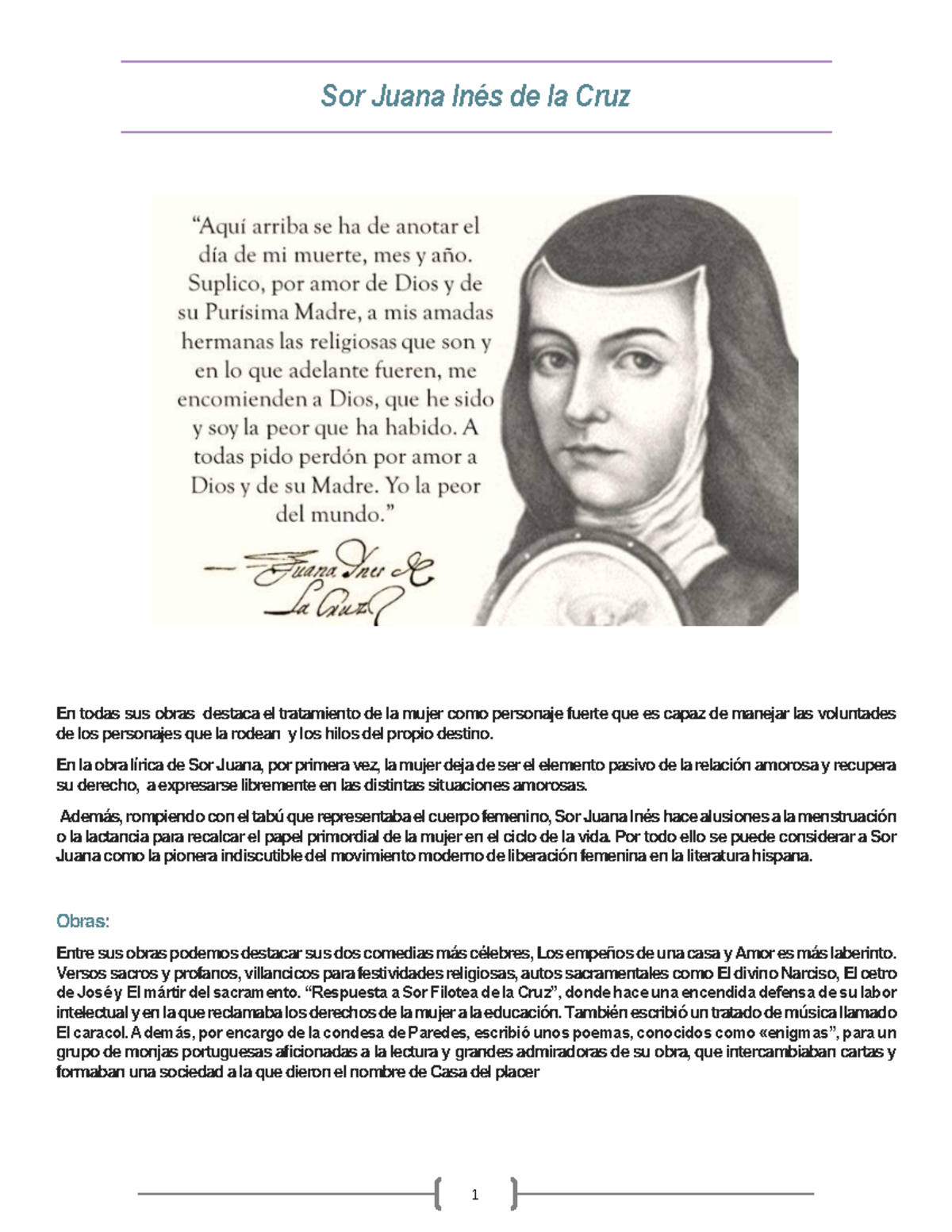 Sor Juana Inés de la Cruz - Sor Juana Inés de la Cruz En todas sus ...