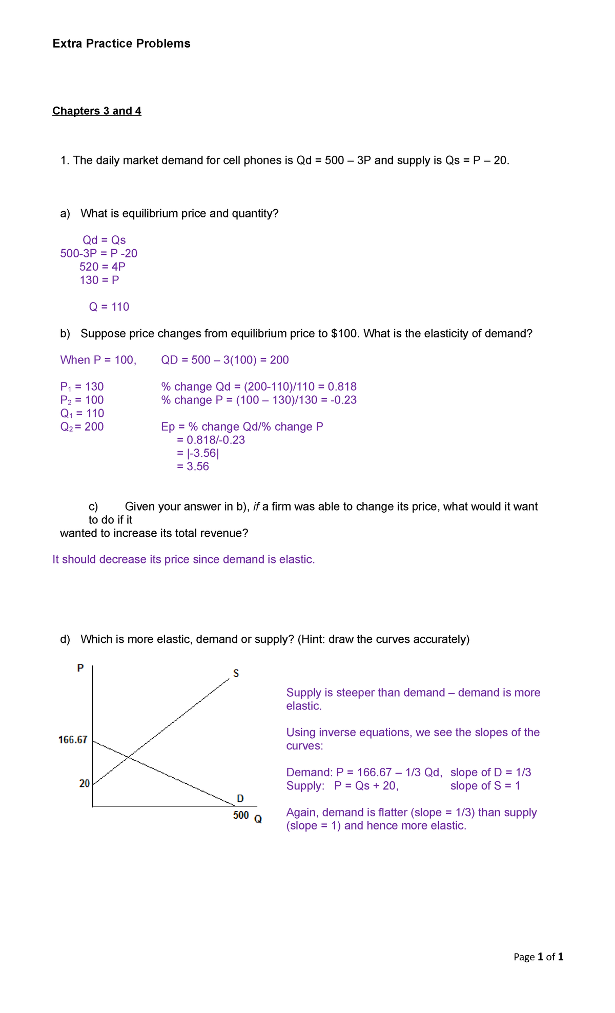 Chapter 3 and 4 Practice Problems ANS - Extra Practice Problems ...