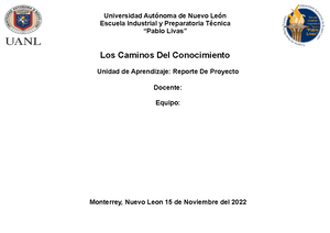 LCC Equipo 1. Mapa Conceptual - Los Caminos del conocimiento Nombre de ...