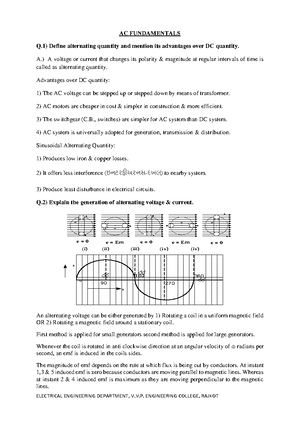 Electrical installations NEW - ELECTRICAL INSTALLATIONS Q) Write a note ...