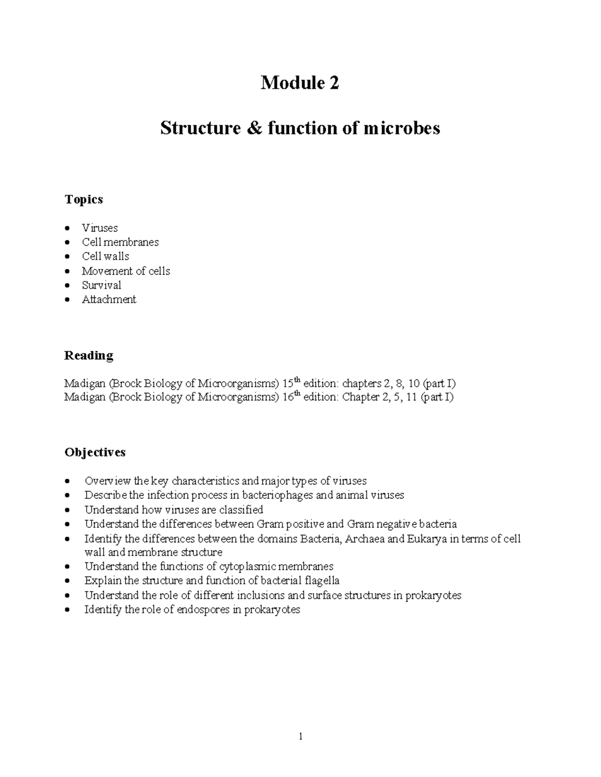 Module 2 key concepts and lecture summary - Module 2 Structure ...