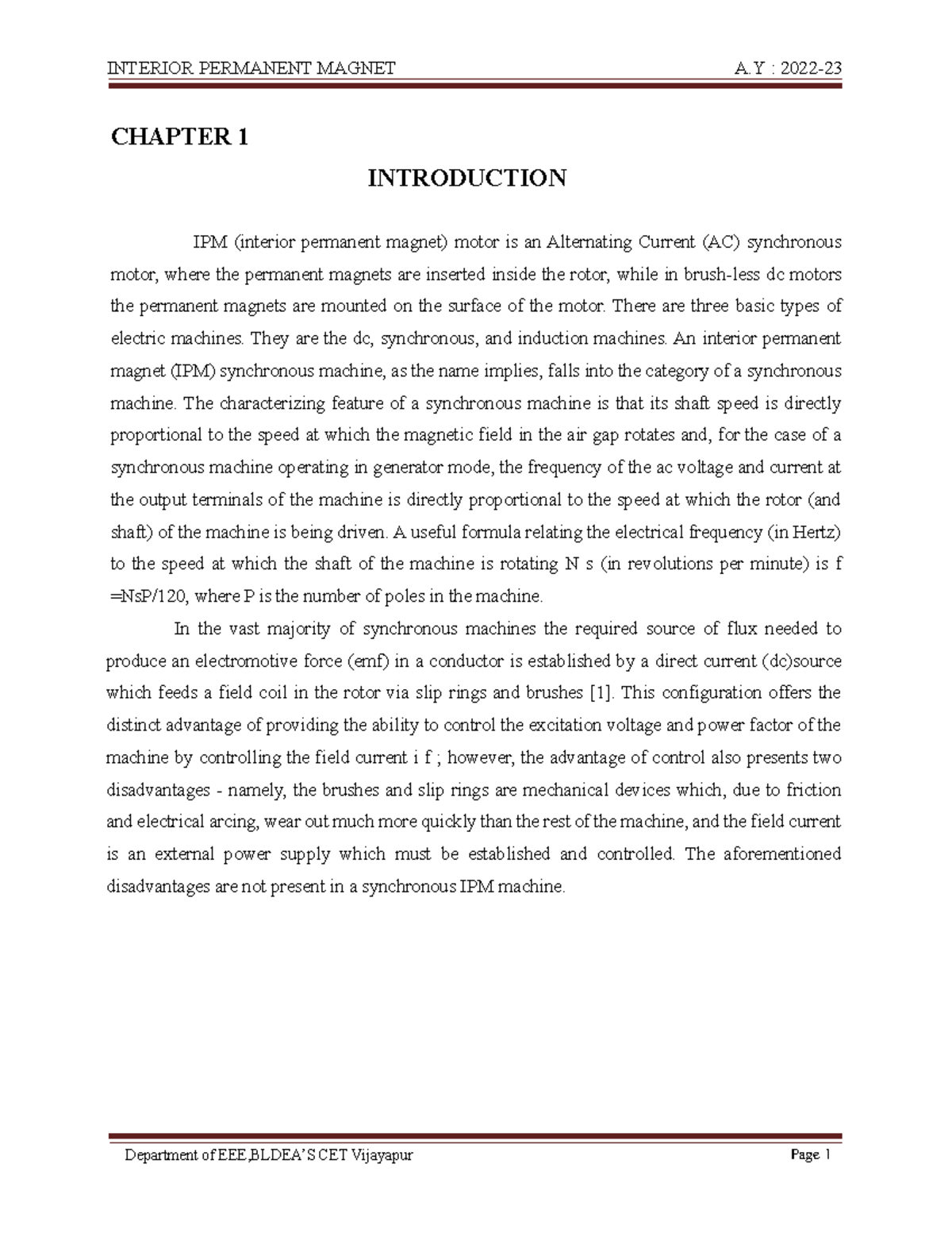 Interior permement magnet motor - CHAPTER 1 INTRODUCTION IPM (interior ...