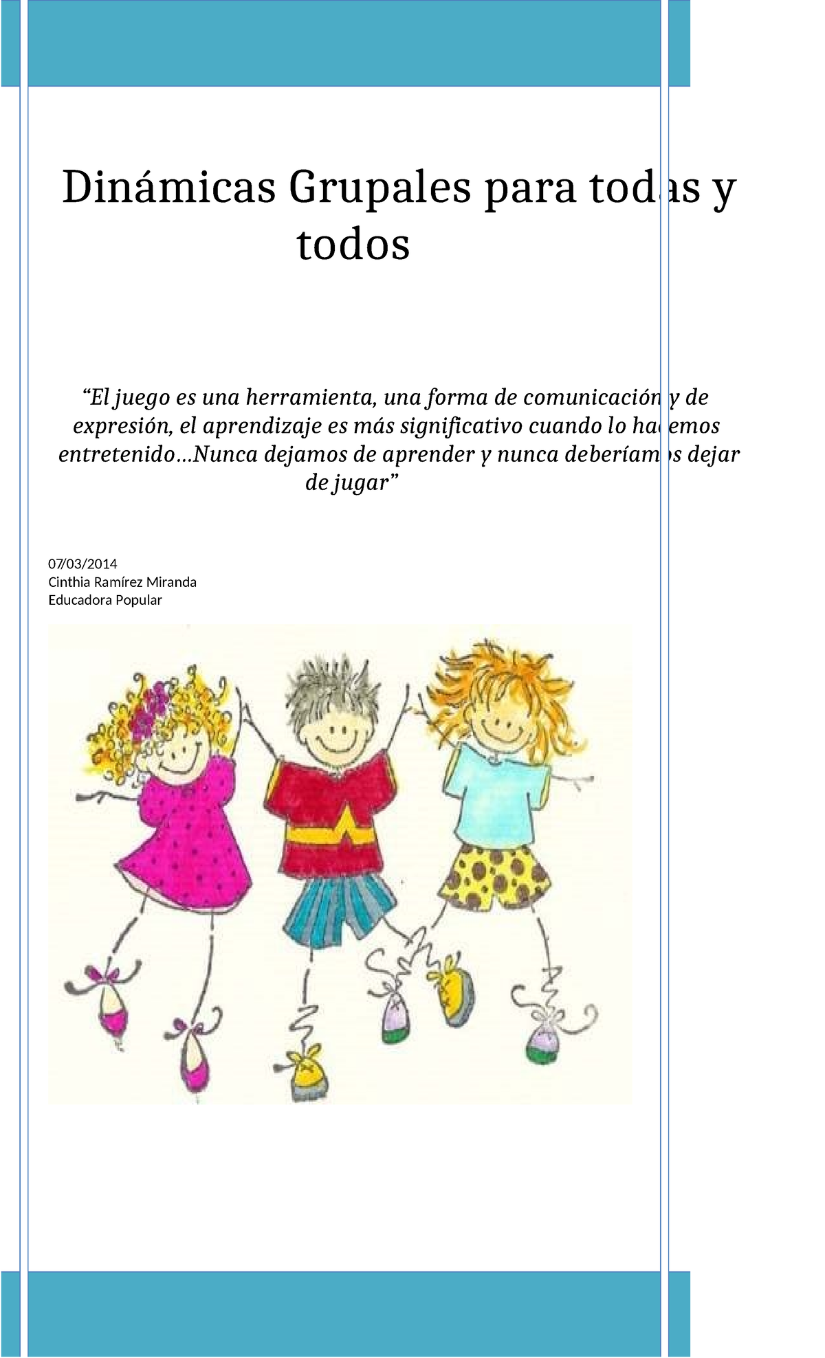 Manual- Dinamicas - Dinámicas de grupo - Dinámicas Grupales para todas ...