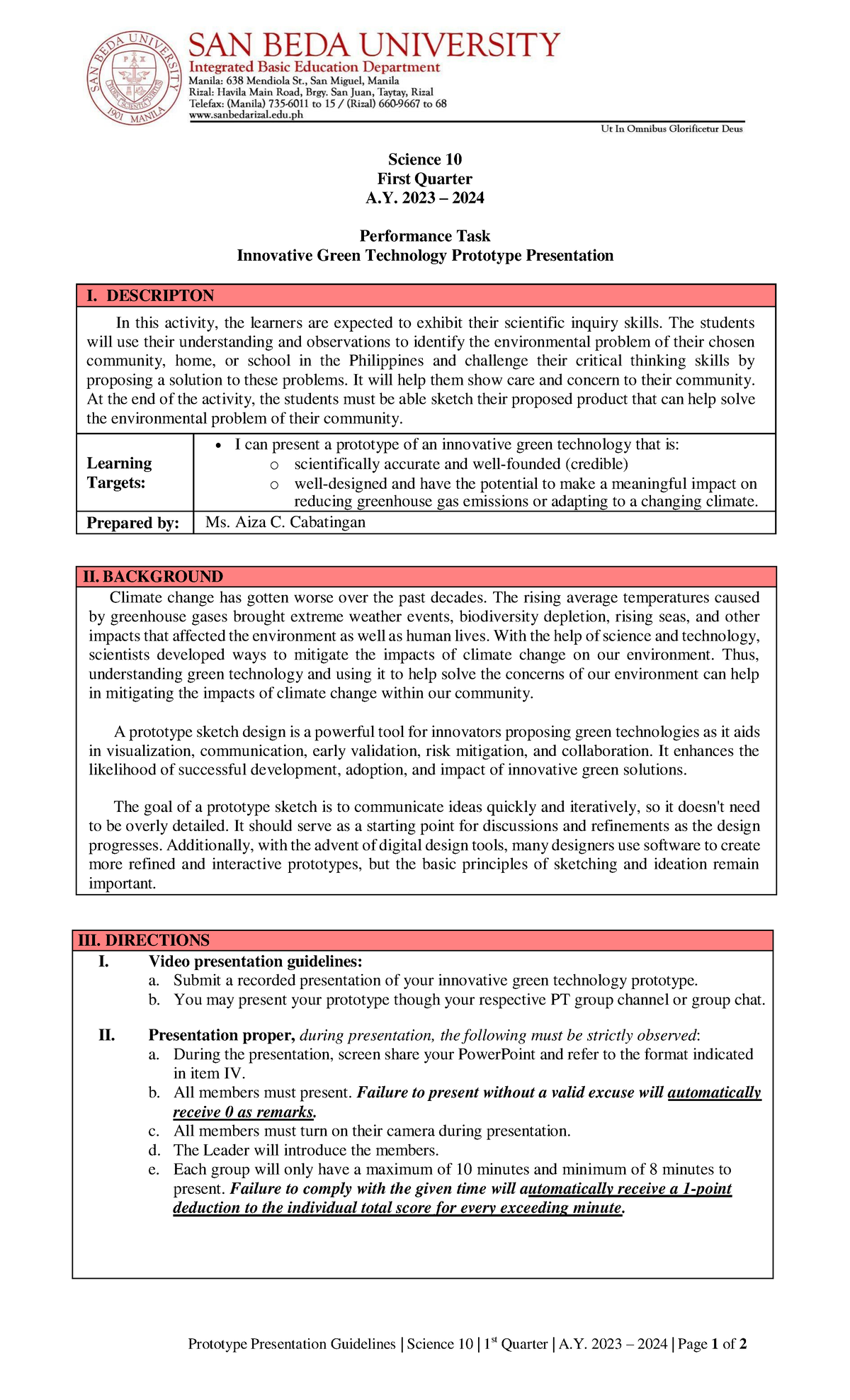 Final PT- Innovative Green Technology Prototype Presentation ...