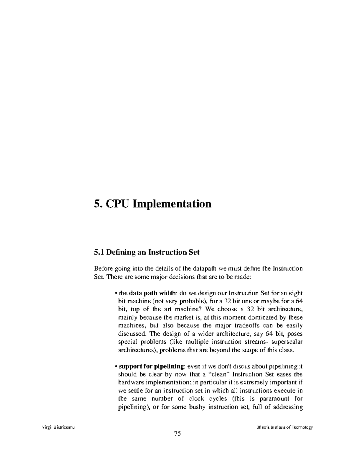 Chapter 5 - Computer - Virgil Bistriceanu Illinois Institute of ...