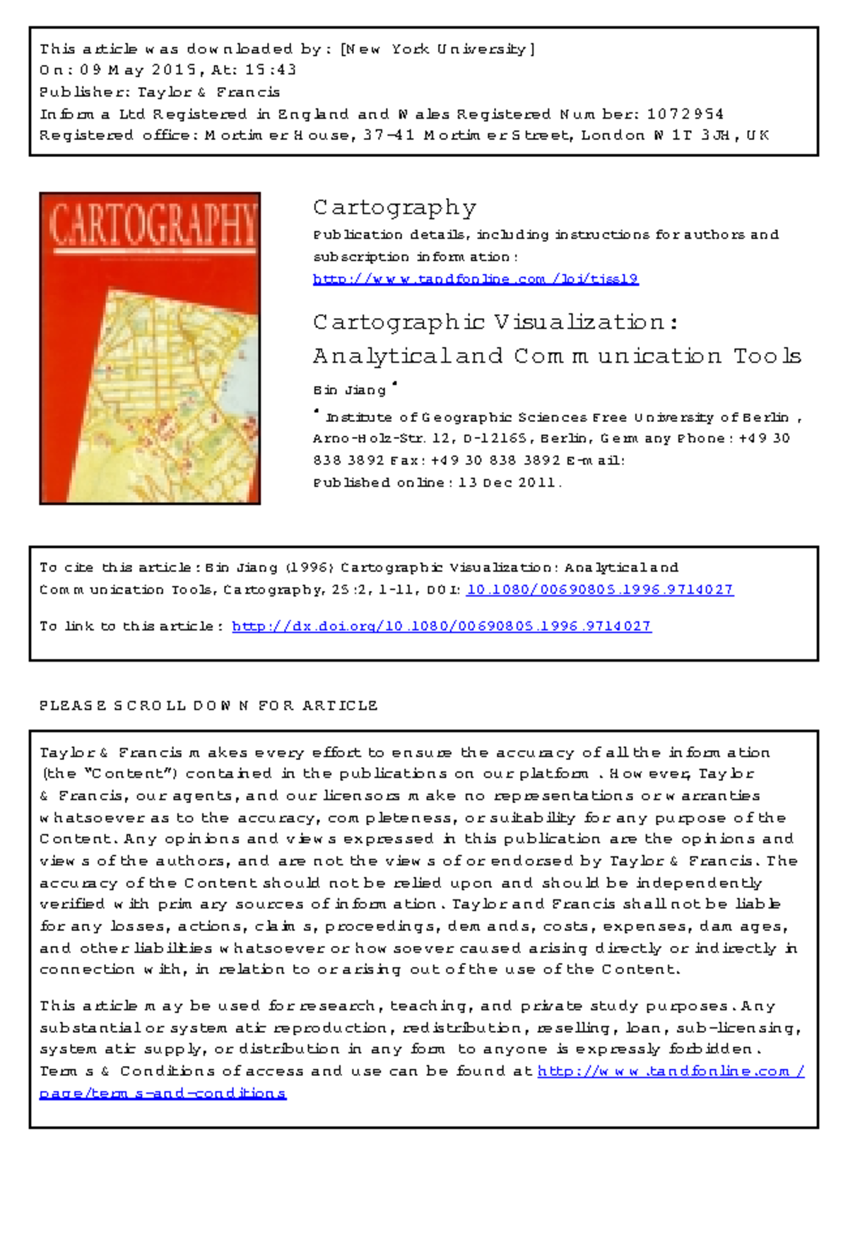 Cartography 1 - It is notes on catography and map making and different ...