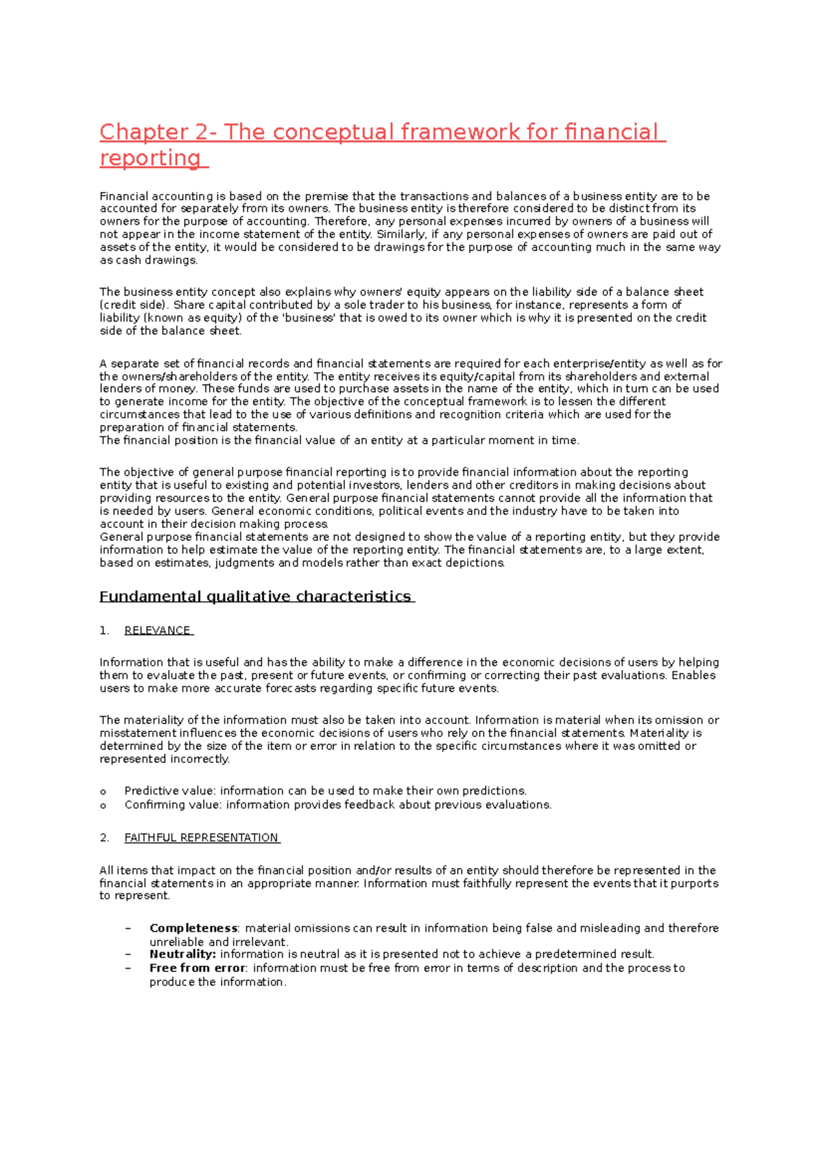 Chapter 2 Summaries - Lecture Notes - Chapter 2- The conceptual ...