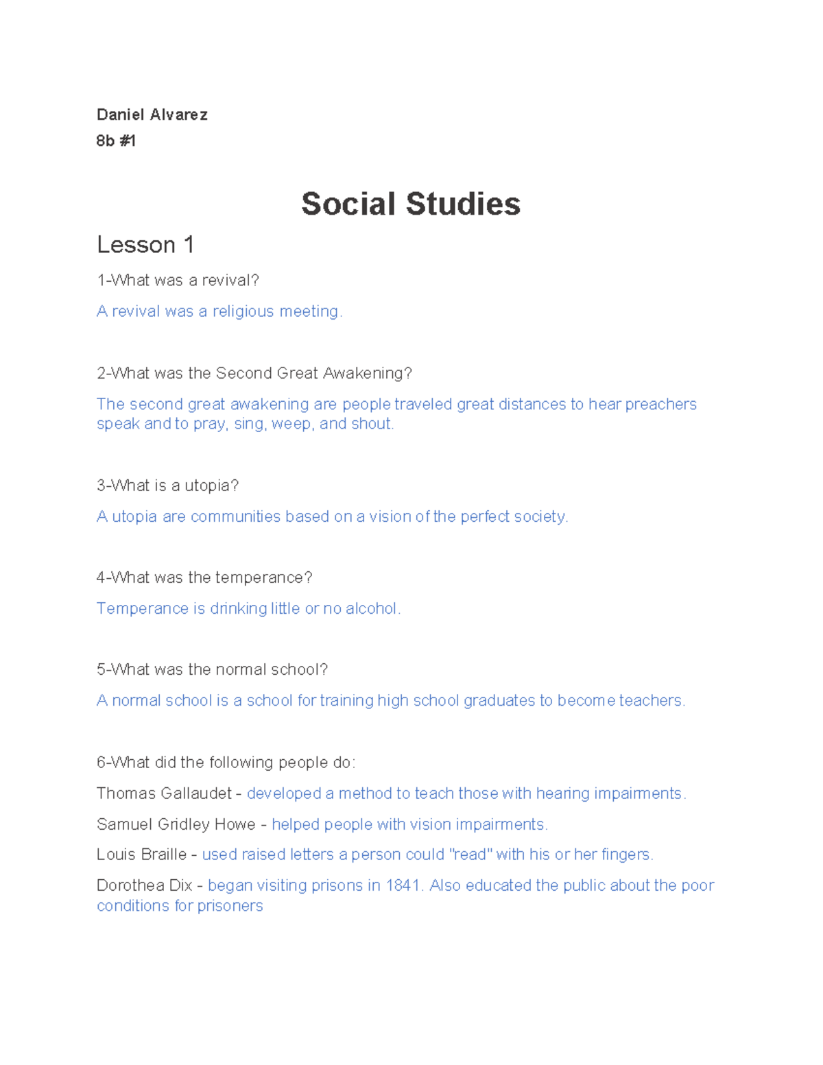 Social Studies Chapter 15 Lesson 1 & 2 - Daniel Alvarez 8b Social ...