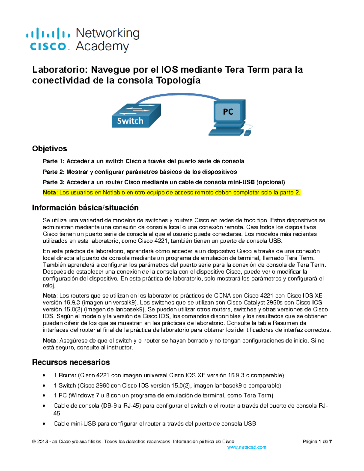 CISCO Instalacion en Redes 2.3.8 - 2013 - aa Cisco y/o sus filiales ...