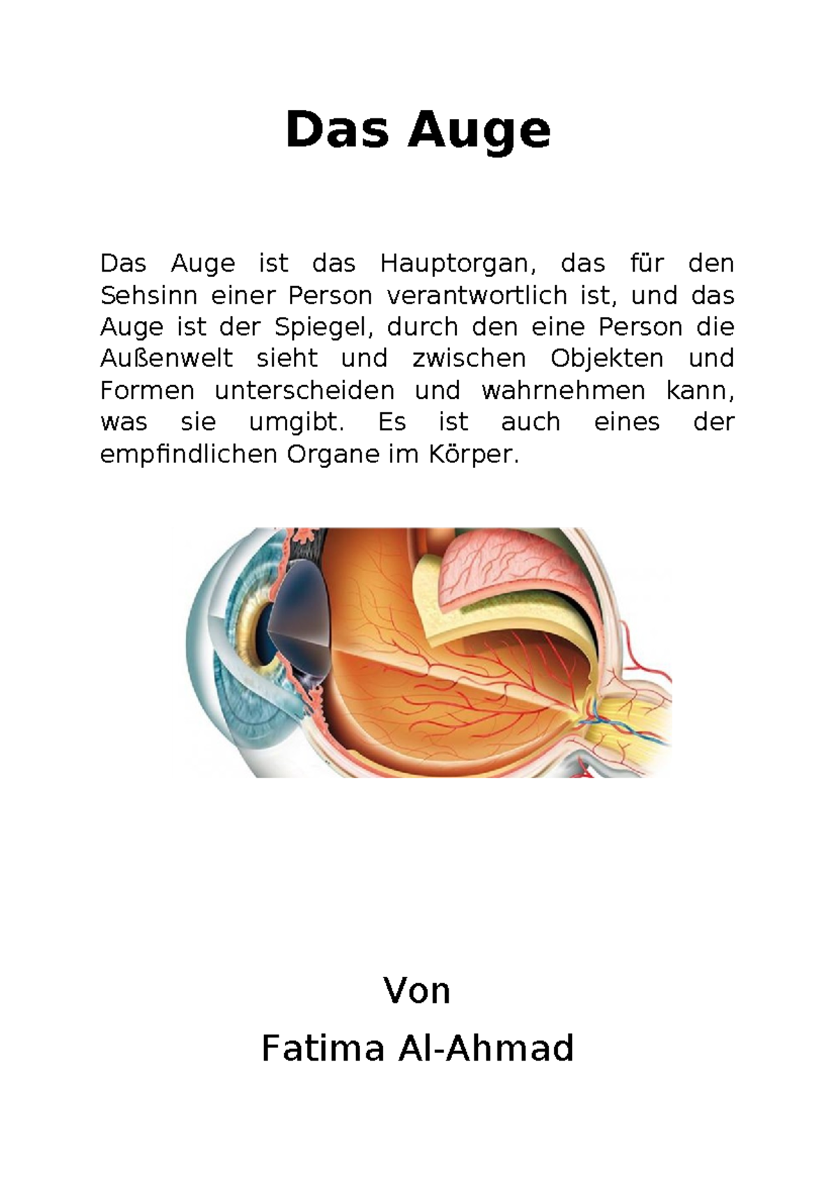 Das Auge - prääääääääääääääääääää - Das Auge Das Auge ist das ...