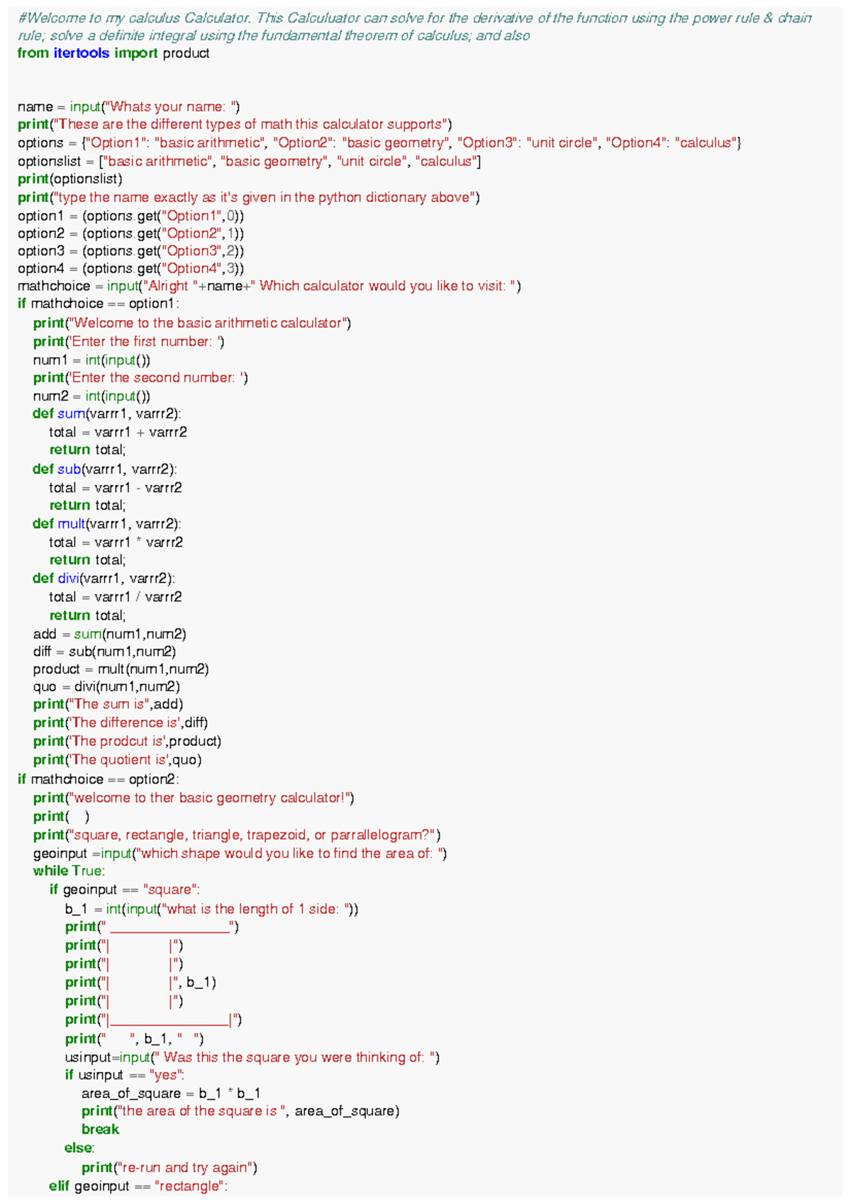 Calculus - asdf - #Welcome to my calculus Calculator. This Calculuator ...