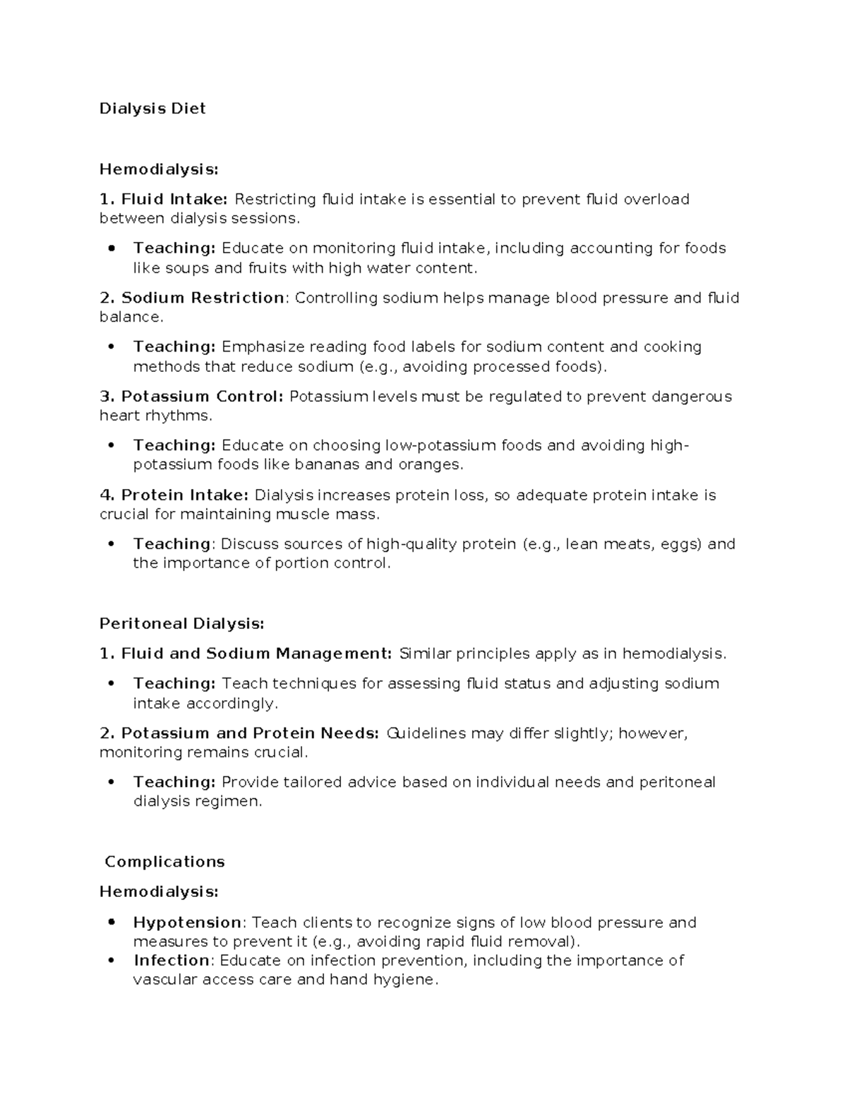 Dialysis Diet Case Study - Dialysis Diet Hemodialysis: Fluid Intake ...