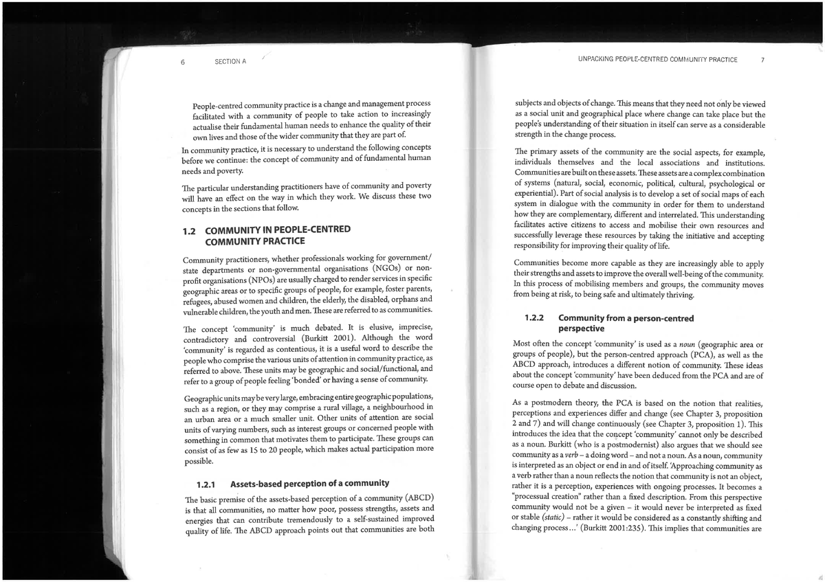 Copy SNL SWDV - practicals - 6 SECTION A UNPACKING COMMUNITY PRACTICE 7 ...