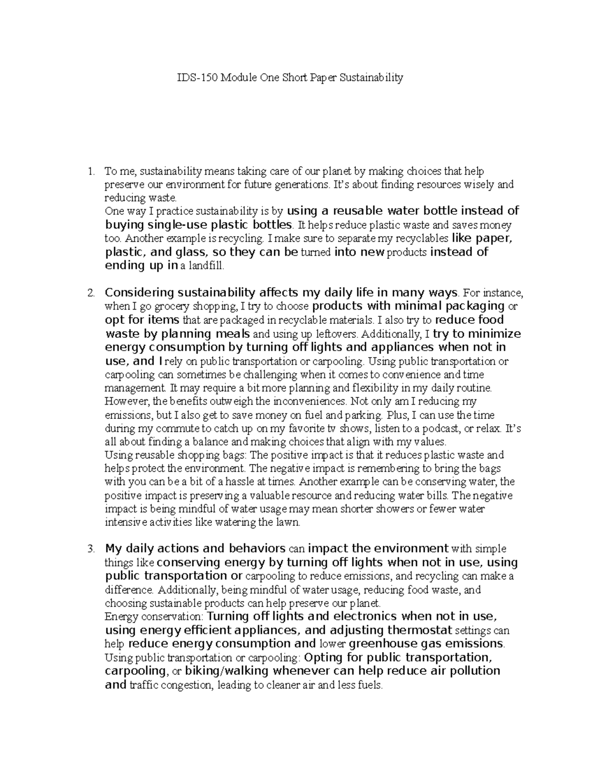 IDS-150 Module 1 Short Paper - IDS-150 Module One Short Paper ...