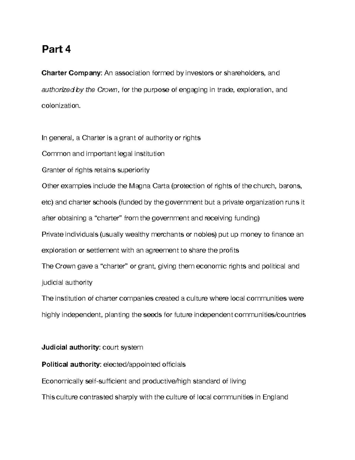 APEC 1600 Module 1 Part 4 - Part 4 Charter Company : An association ...