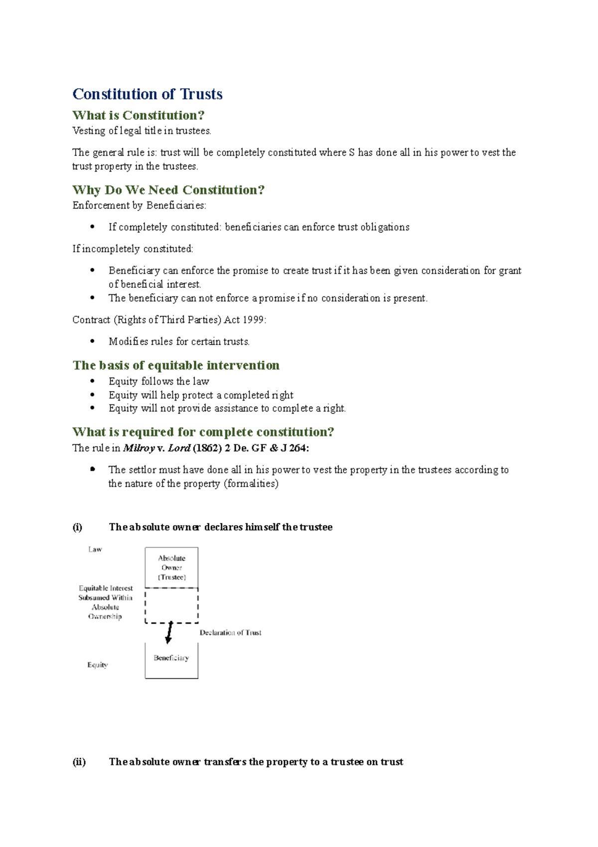 Constitution of Trusts - Constitution of Trusts What is Constitution ...