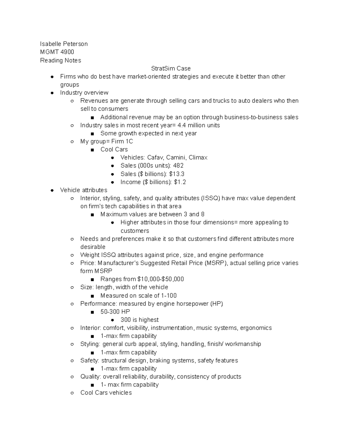 MGMT 4900 Strat Sim Notes - Isabelle Peterson MGMT 4900 Reading Notes ...