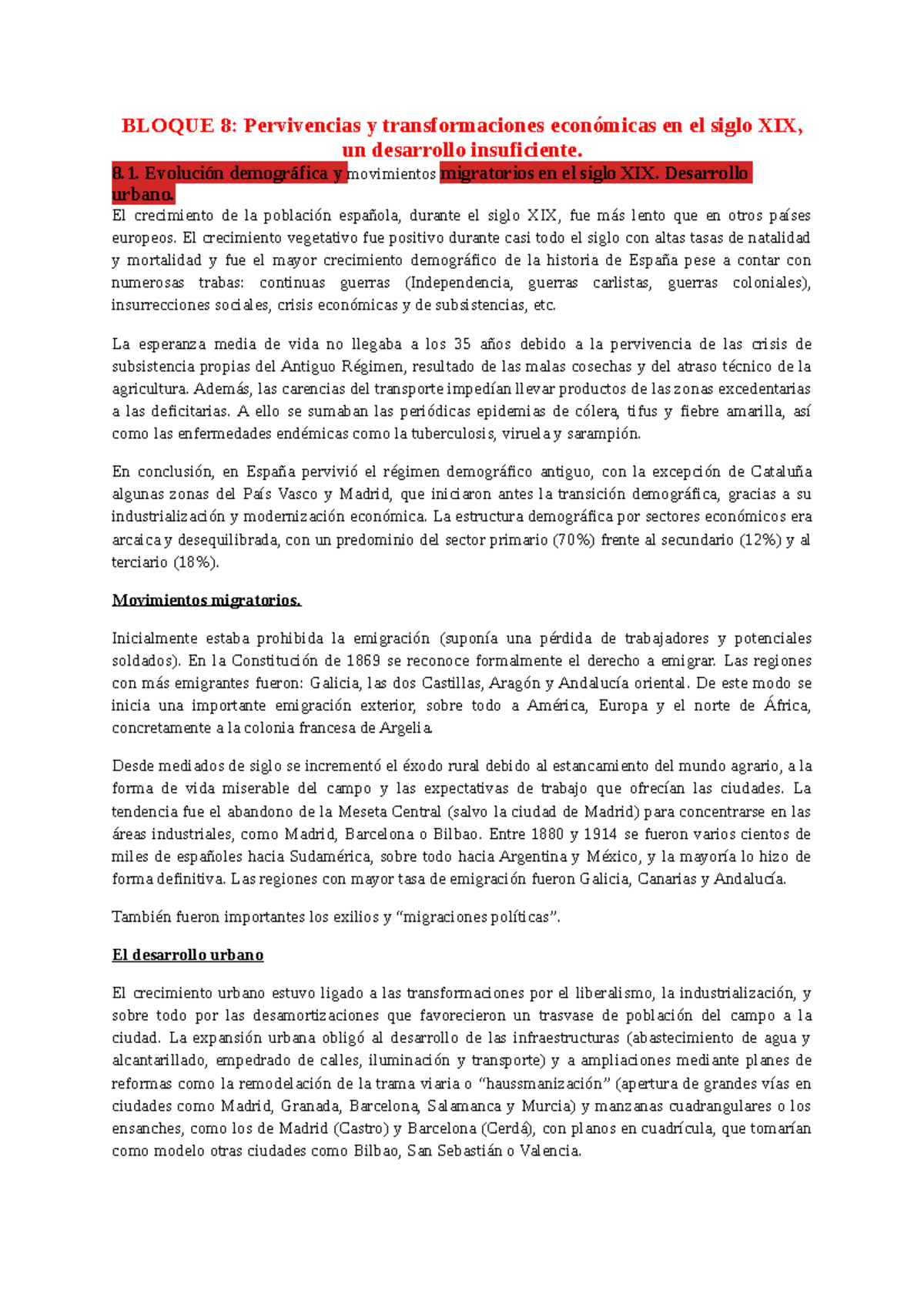Bloque 8 - BLOQUE 8: Pervivencias y transformaciones económicas en el siglo XIX, un desarrollo ...