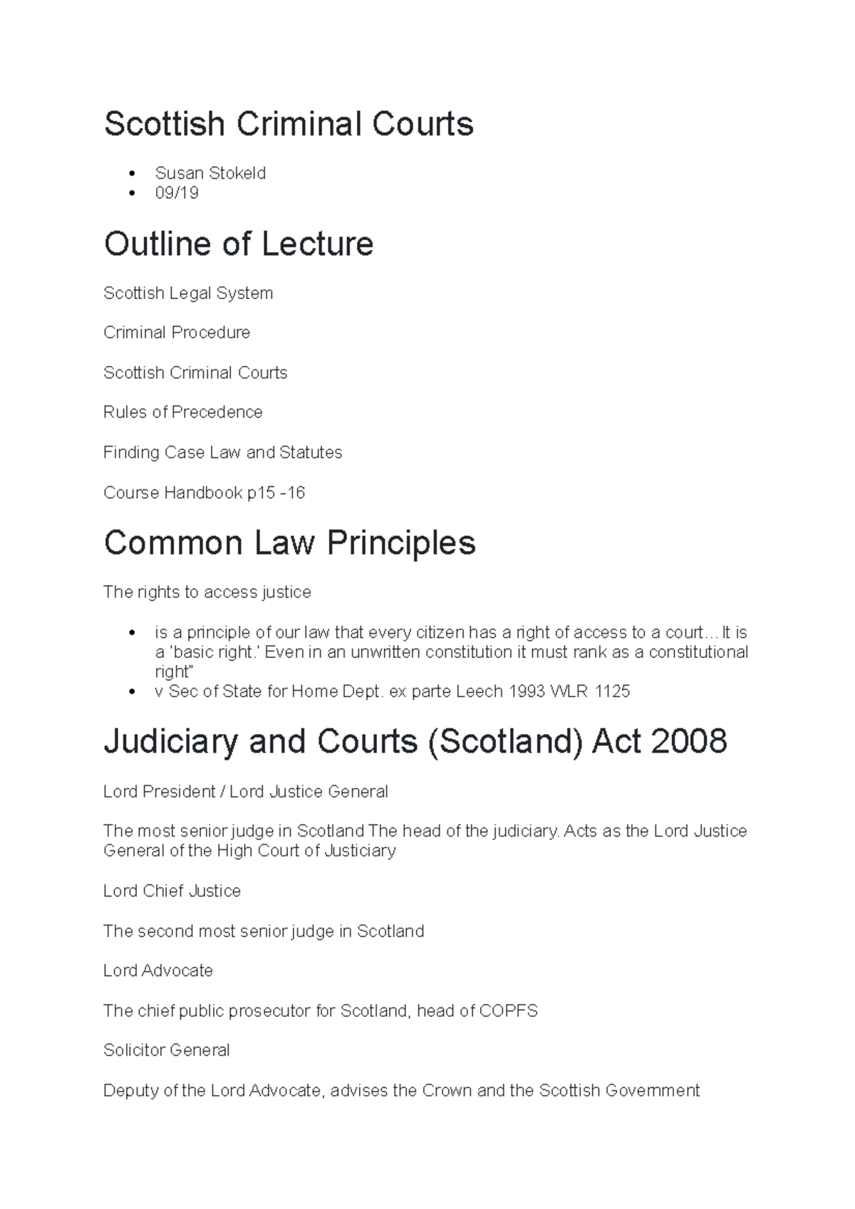 Scottish criminal courts - Scottish Criminal Courts Susan Stokeld 09 ...