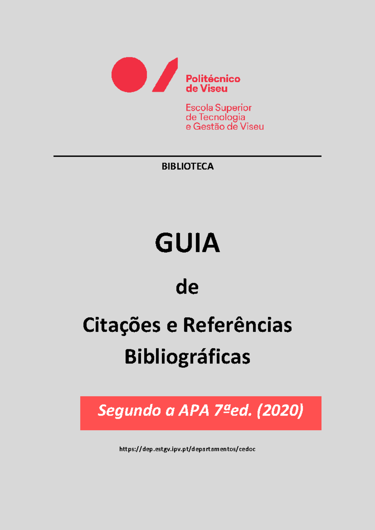 Tutorial APA 7a ed - BIBLIOTECA GUIA de Citações e Referências ...