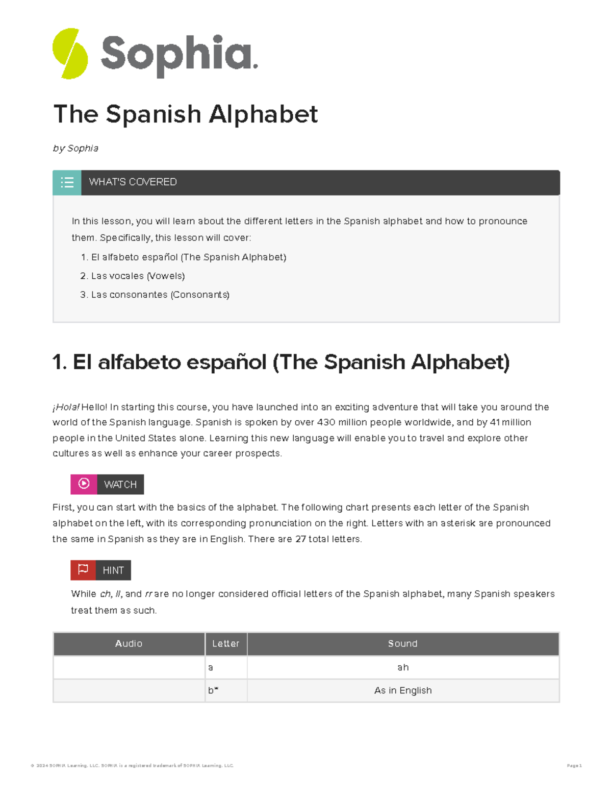 The spanish alphabet 3 - more notes - The Spanish Alphabet by Sophia In ...