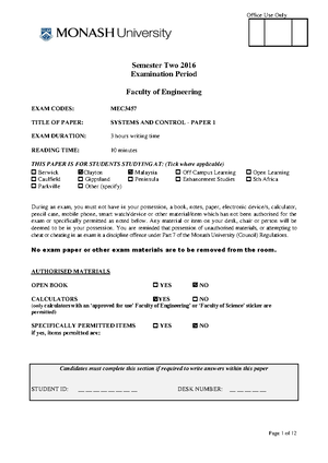 MEC3457-Computer-Lab-4 - Department of Mechanical and Aerospace Engineering Computer Lab 4 ...