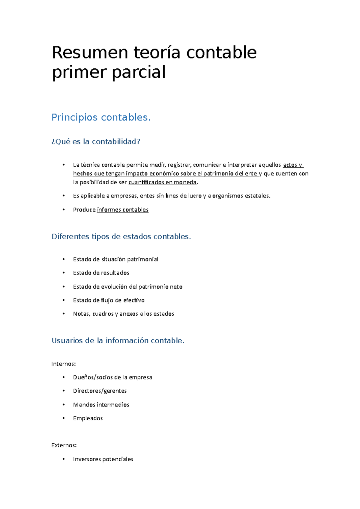 Resumen teoría contable primer parcial - Resumen teoría contable primer ...