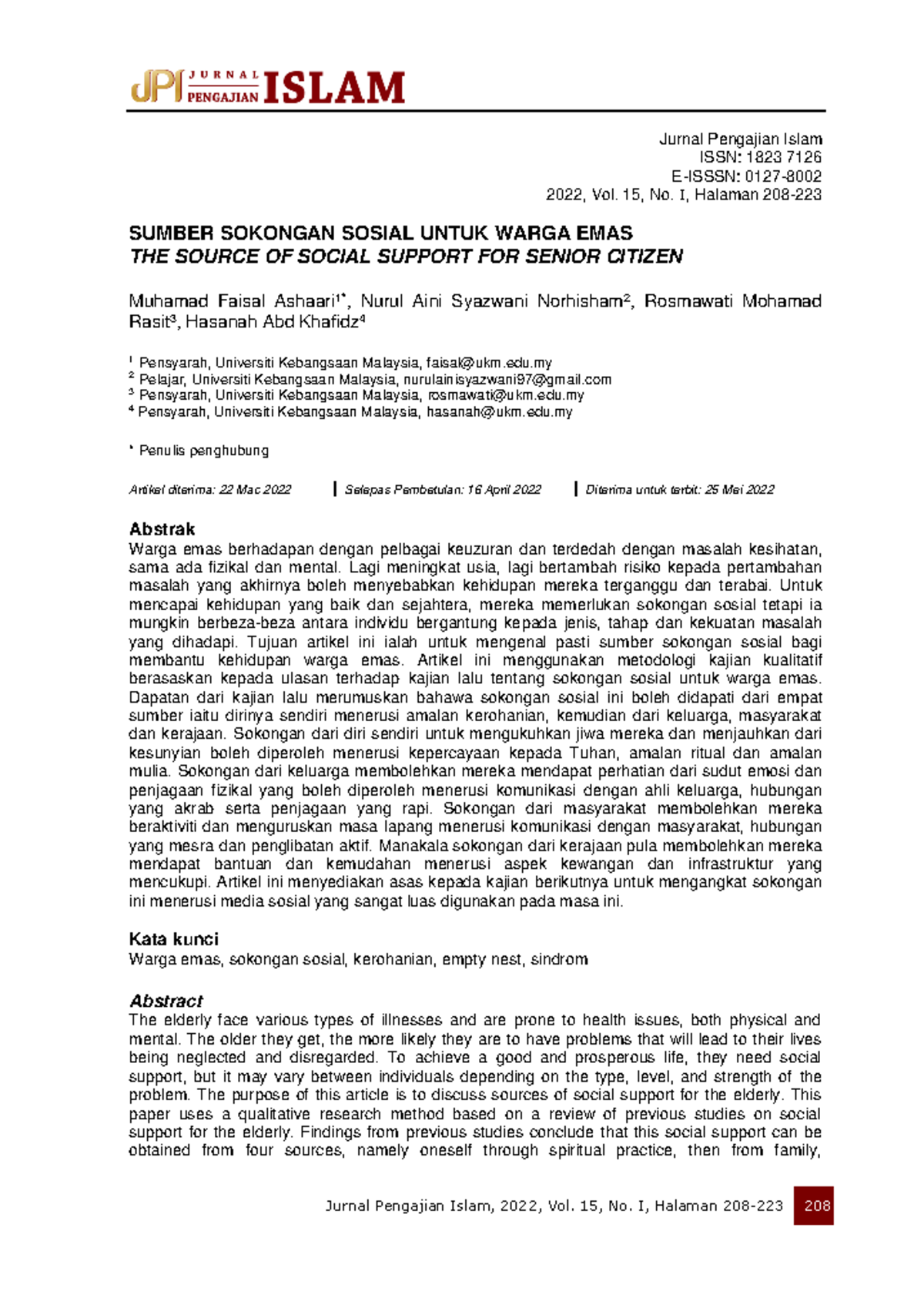 164-Article Text-296-1-10-20220530 - Jurnal Pengajian Islam ISSN: 1823 7126 E-ISSSN: 0127- 8002 ...