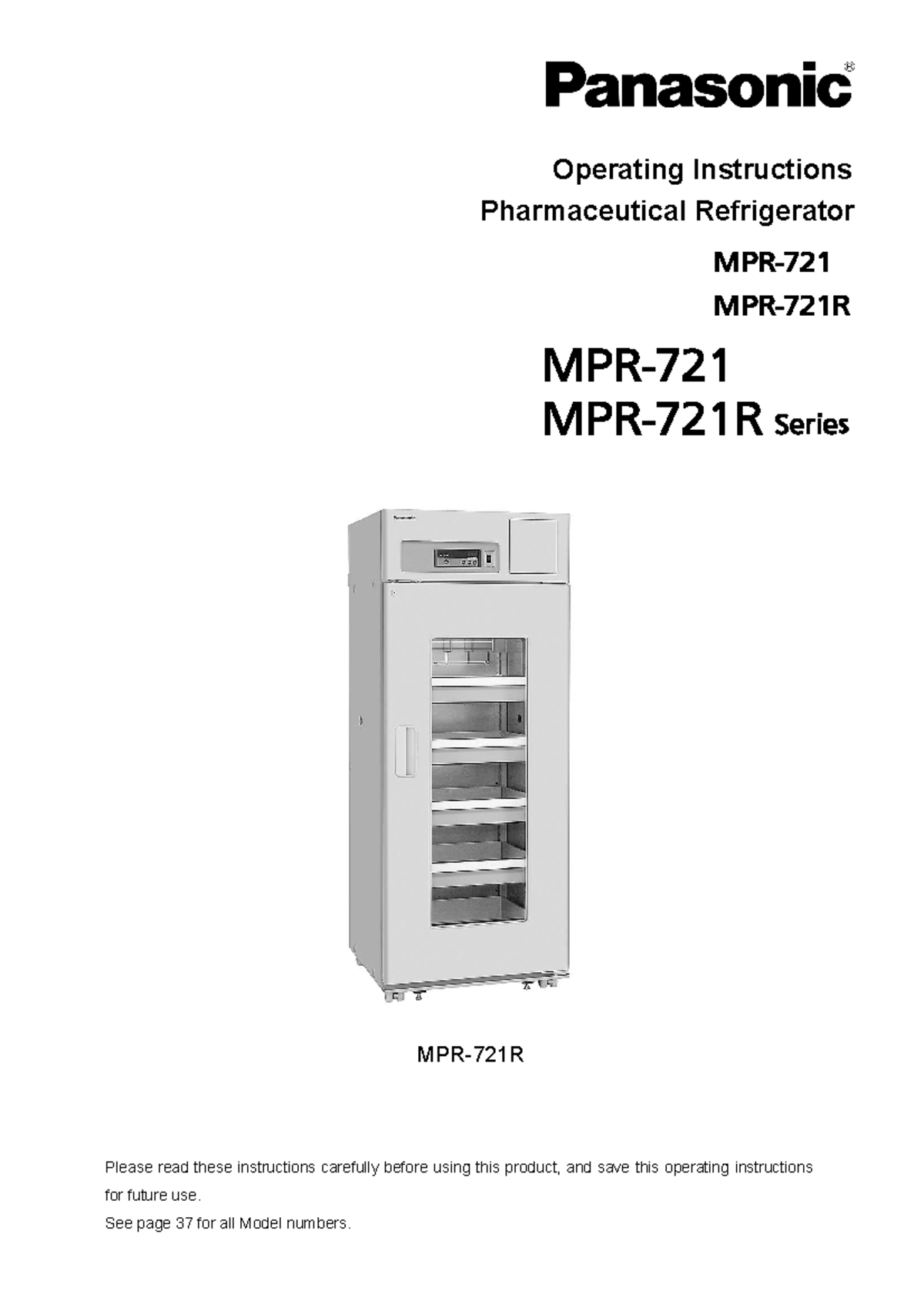User Manual for Model MPR-721-PA Laboratory Refrigerators 1440163607 ...