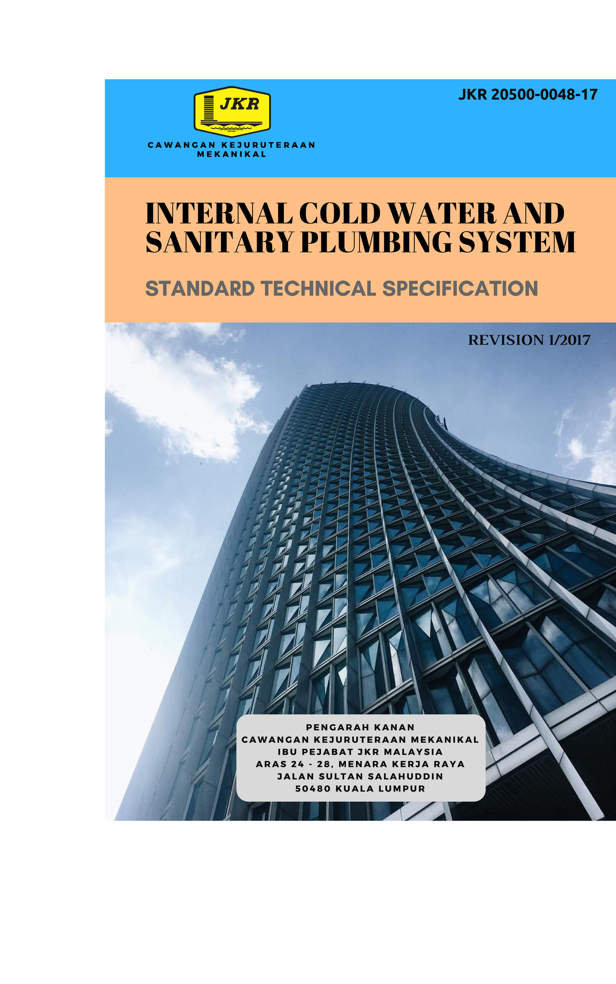 CWS Specification - INTERNAL COLD WATER AND SANITARY PLUMBING SYSTEM ...