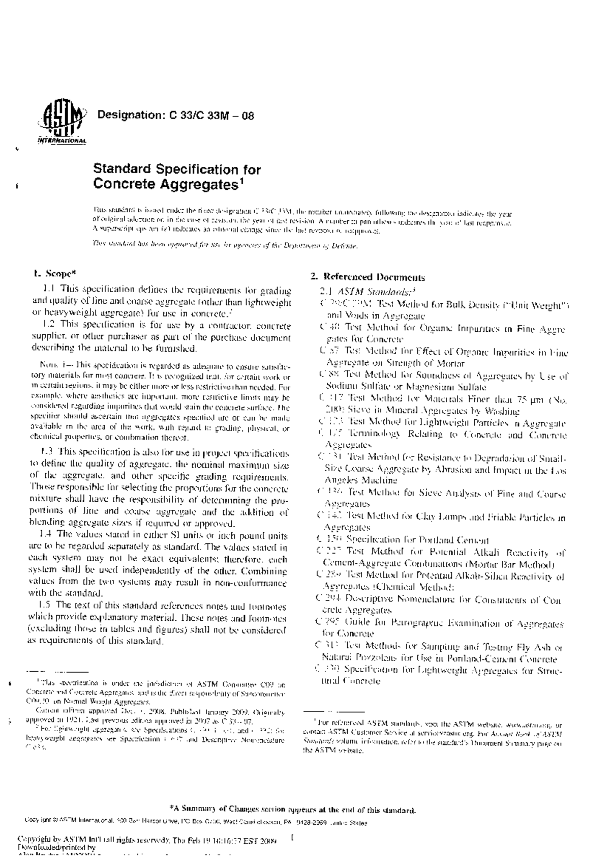 207451892 ASTM C33 C33M 08 - Electrical Engineering - Studocu