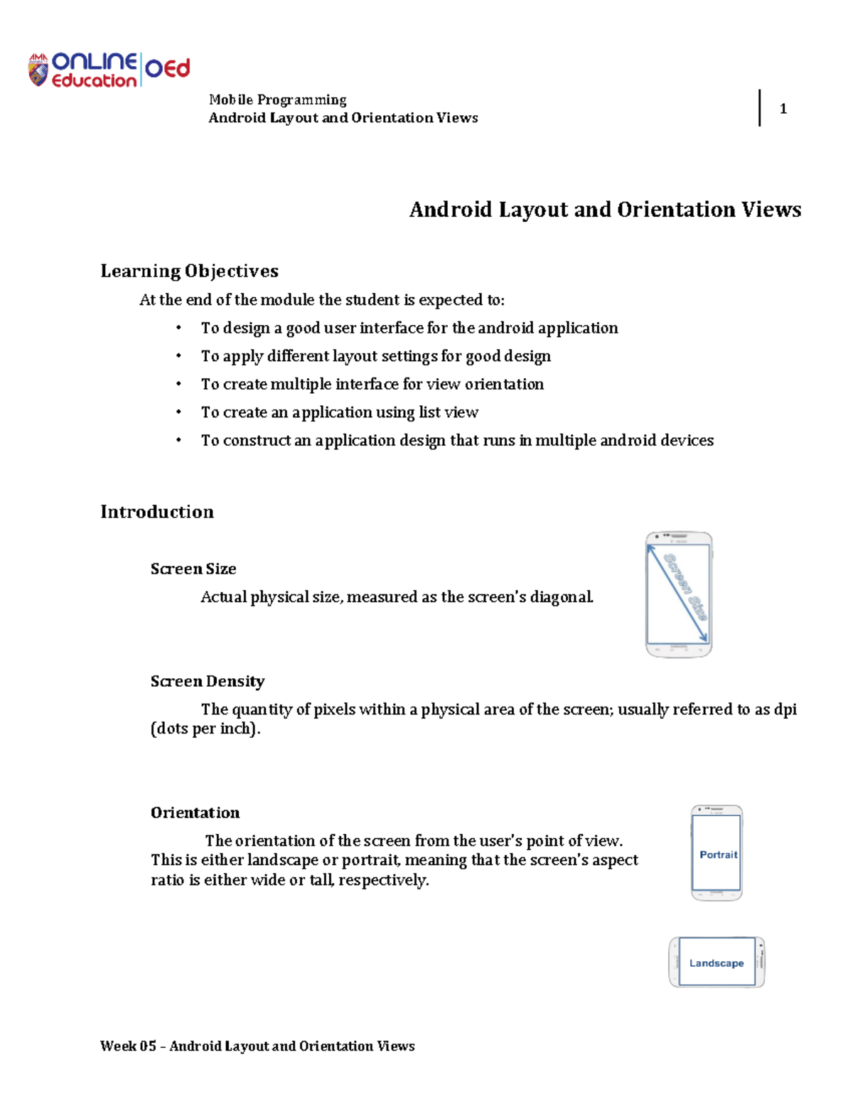 W5 Lesson 4 - Android Layout and Orientation Views - Module - Android ...